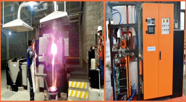 Horno para fundir oro a través de la inducción | Electroheat Induction